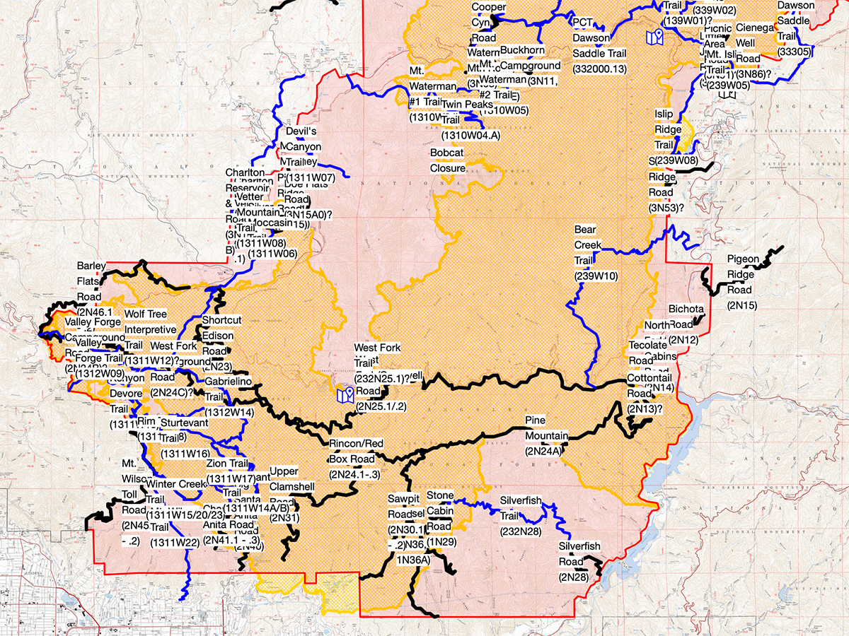 Bobcat Fire Closures - Lowelifes Respectable Citizens' Club